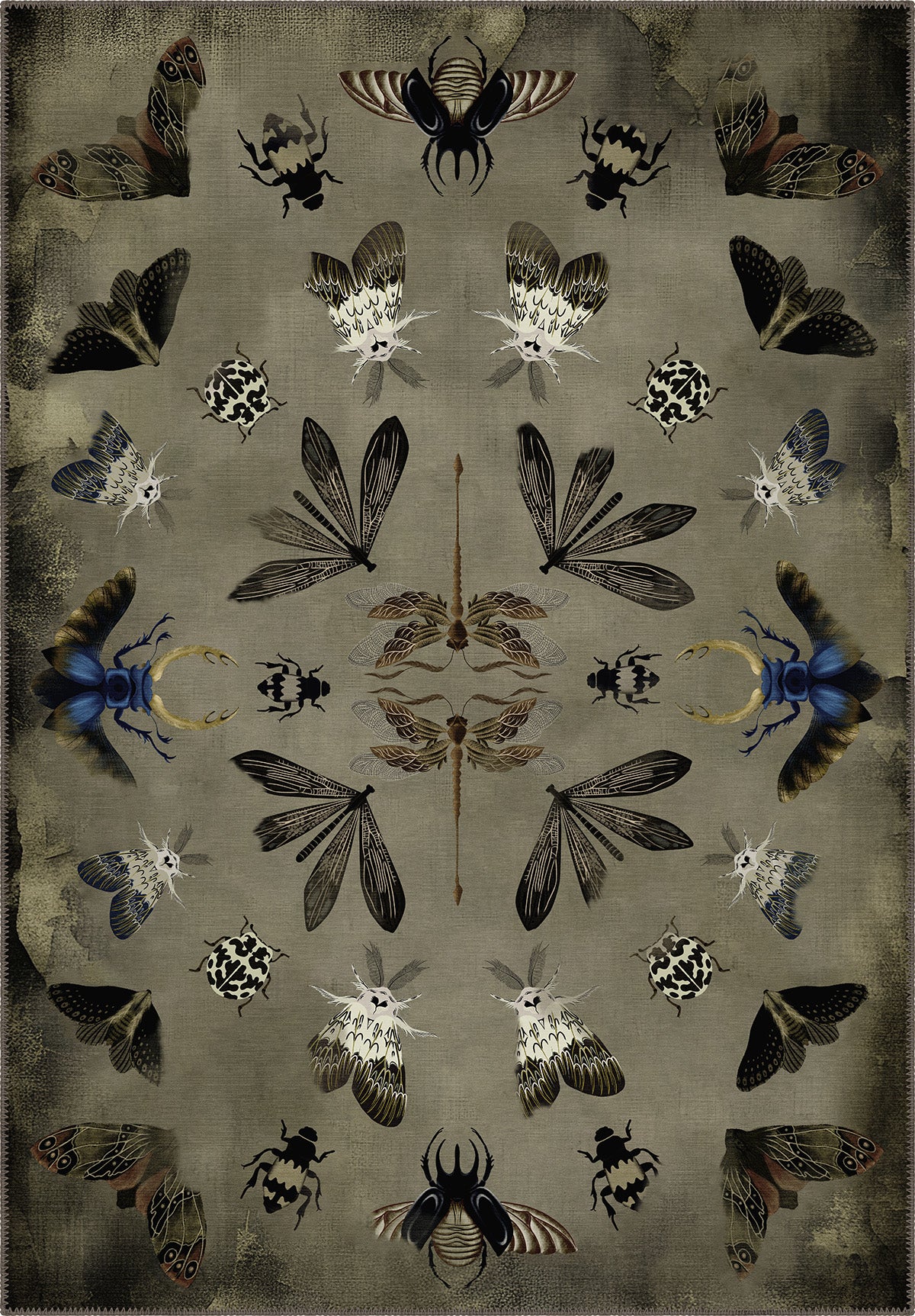 Chou Bugs Green Rug | Rugette